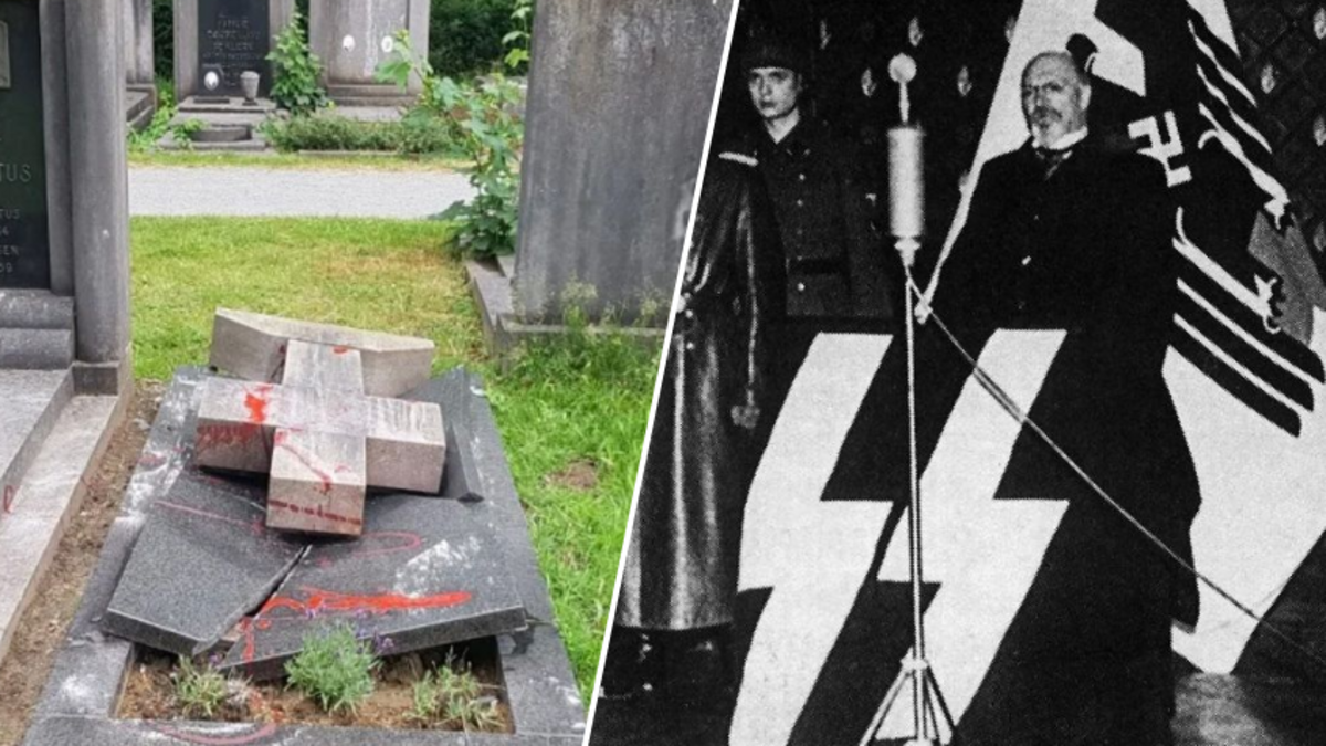 Onbekenden vandaliseren graf August Borms in Merksem: de gevierde ...