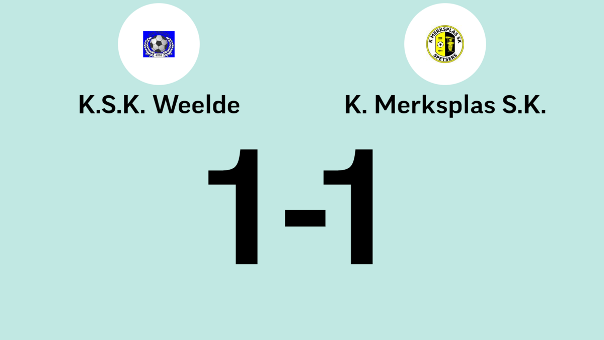 Merksplas speelt gelijk tegen Weelde | GVA