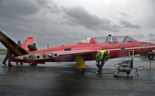 Fouga Magister stunt in Luchtvaartmuseum | GVA