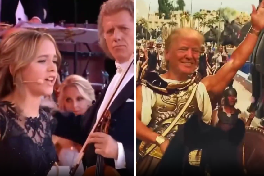 André Rieu en Nederlandse zangeres Emma Kok flitsen – ongewild ...