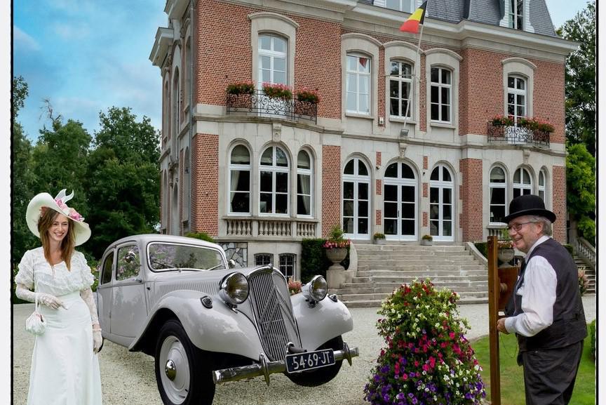 Unieke fotoshoot van Op Stap met Stanny en oldtimerclub bij kasteel ...