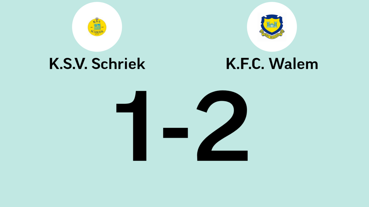 Walem wint ook van Schriek | GVA