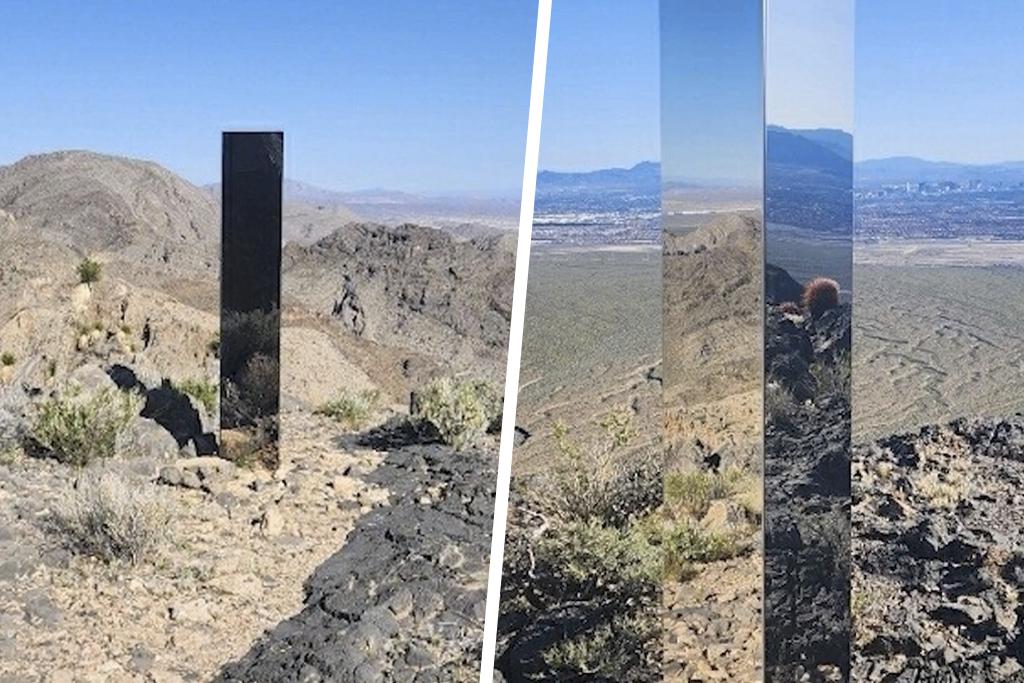 Politie spot mysterieuze monoliet in de woestijn in Nevada | GVA