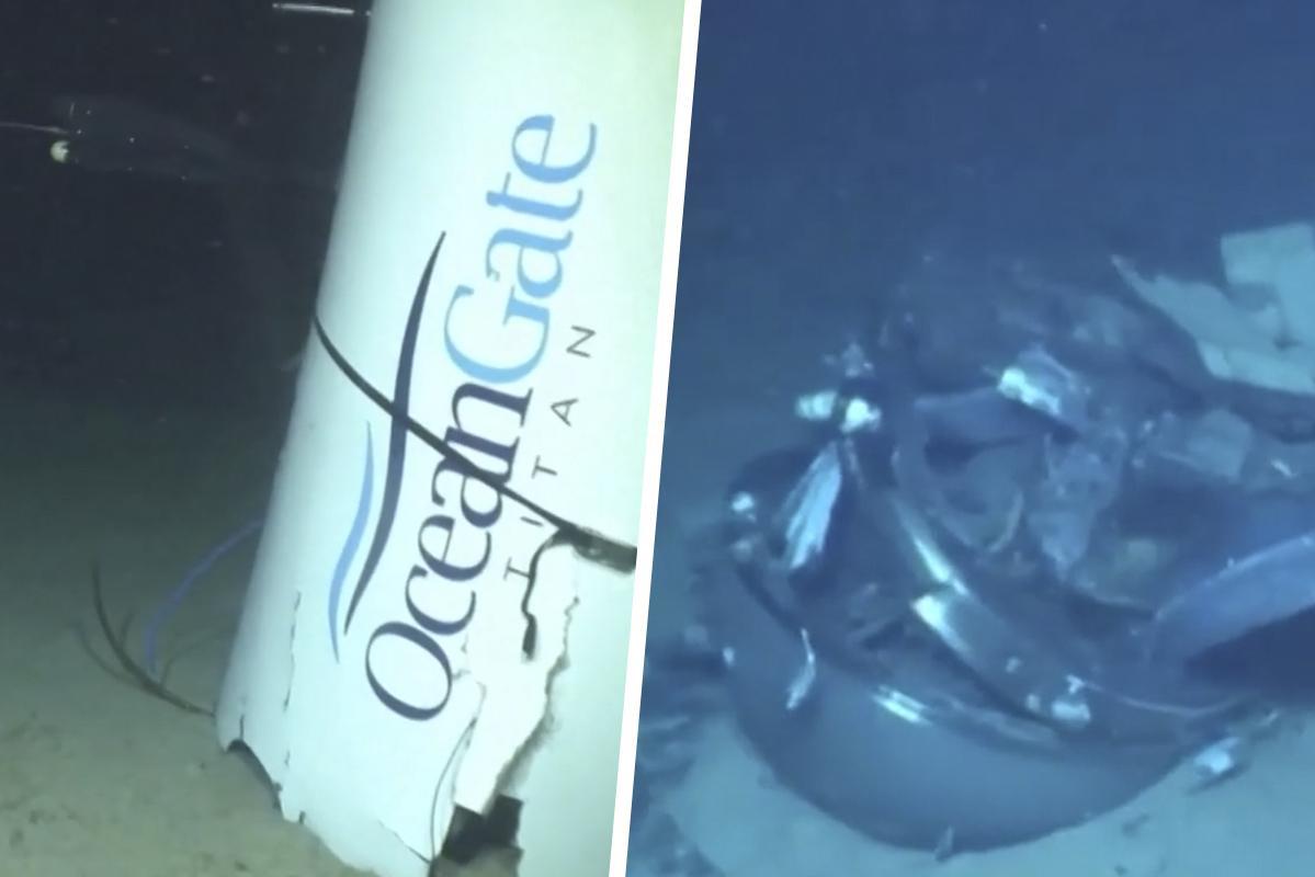 Nieuwe videobeelden tonen wrak van geïmplodeerde duikboot Titan op ...