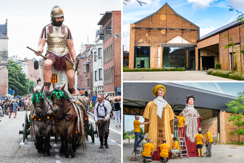 Grootvader Reus trekt in stoet naar nieuw onderkomen in Depot Rato ...