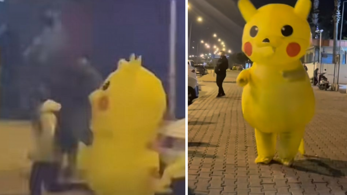 Beelden van Turkse protesteerder in Pikachu-pak gaan viraal | GVA