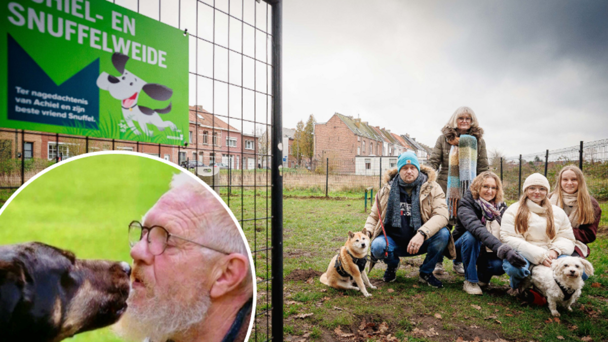 Buurt eert overleden Achiel (65) en zijn trouwe viervoeter Snuffel met ...