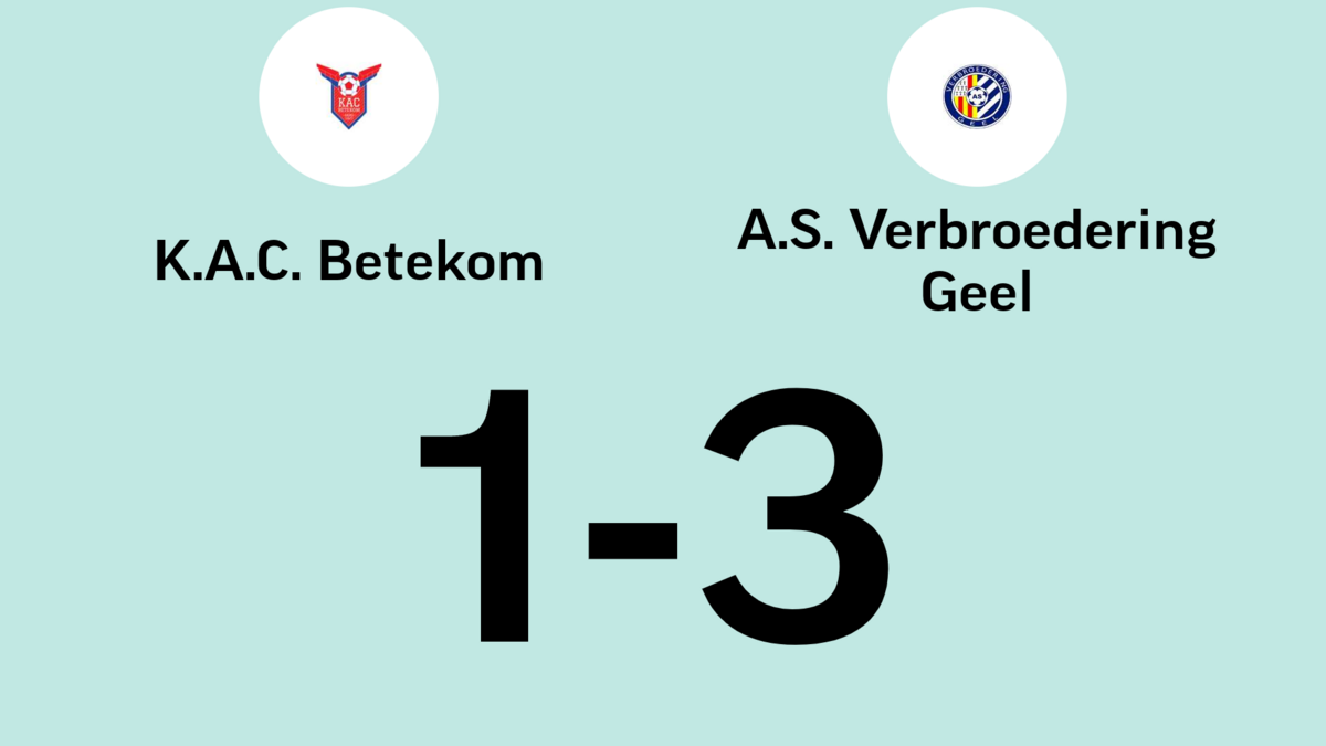 A.S. Verbroedering Geel maakt tegen K.A.C. Betekom einde aan reeks ...