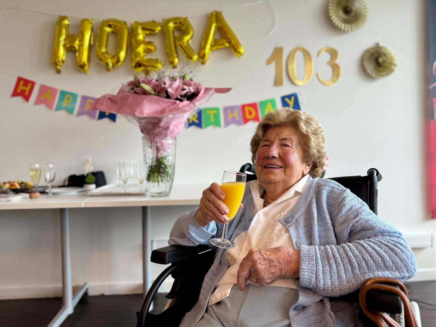 Het geheim van Maria, die 103 lentes viert: “Veel vis en groenten eten ...