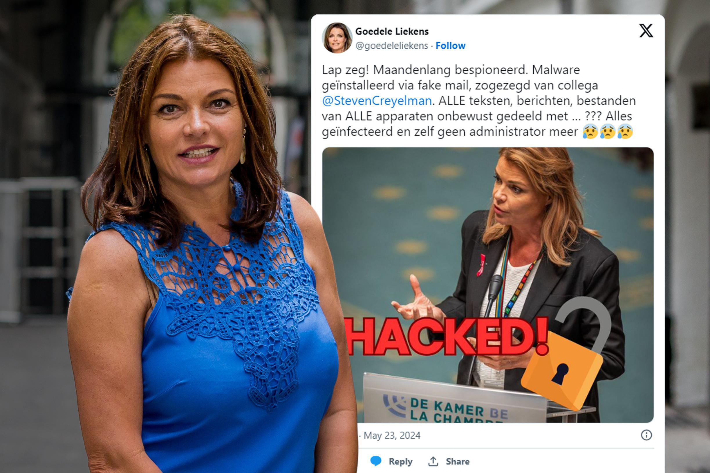Goedele Liekens gehackt via nagemaakte e-mail van Steven Creyelman: “Ze ...