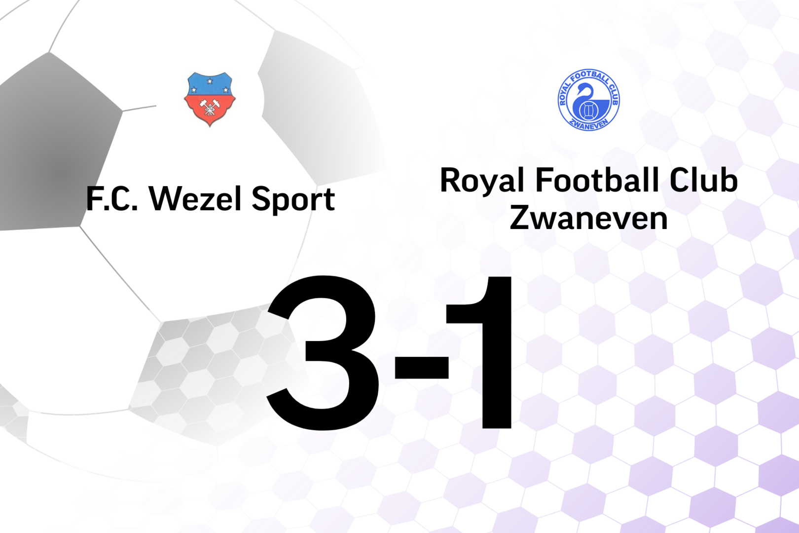 Wezel Sport B wint thuis van Zwaneven, mede dankzij twee treffers Oris ...