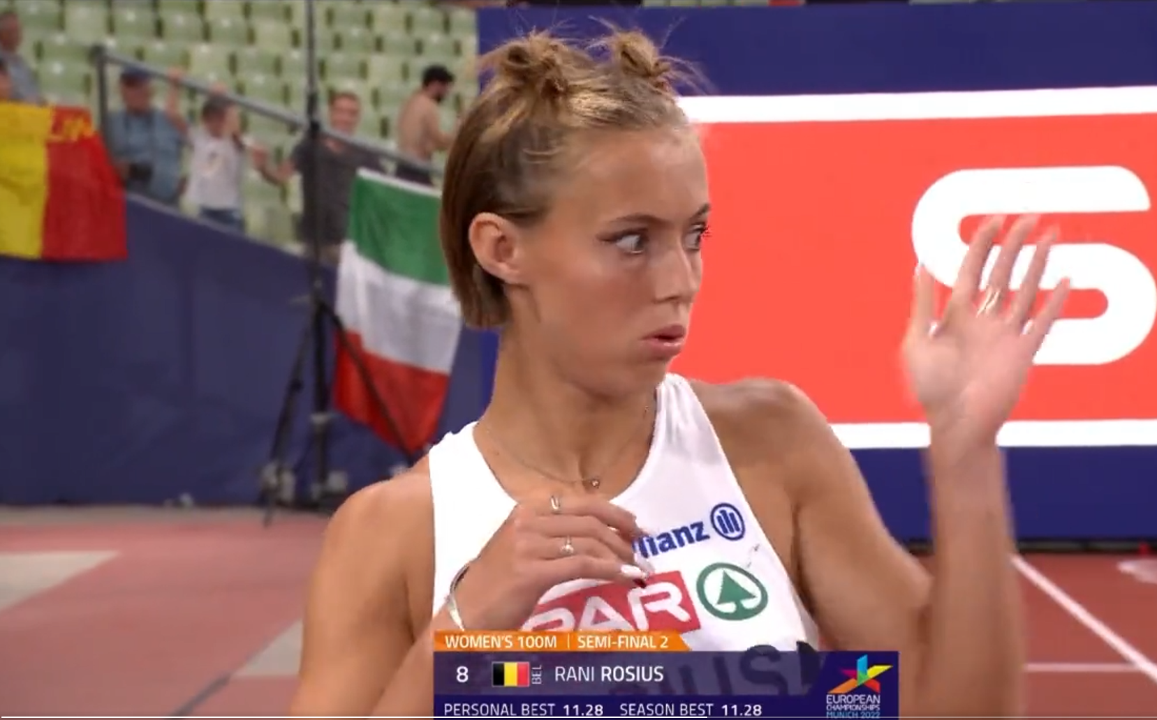 Rani Rosius weet zich niet te plaatsen voor finale 100m op EK: “Wesp en ...