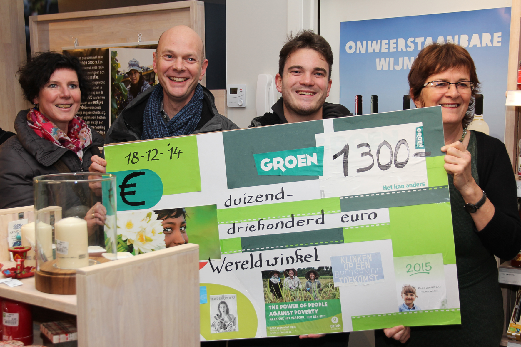 Groen Merksplas schenkt 1.300 euro aan nieuwe Wereldwinkel | GVA