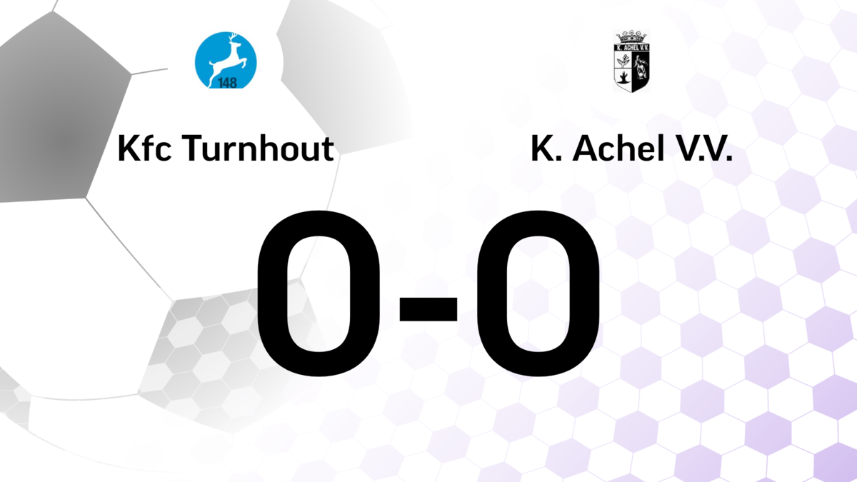 Doelpuntloos gelijkspel tussen KFC Turnhout en Achel VV | GVA