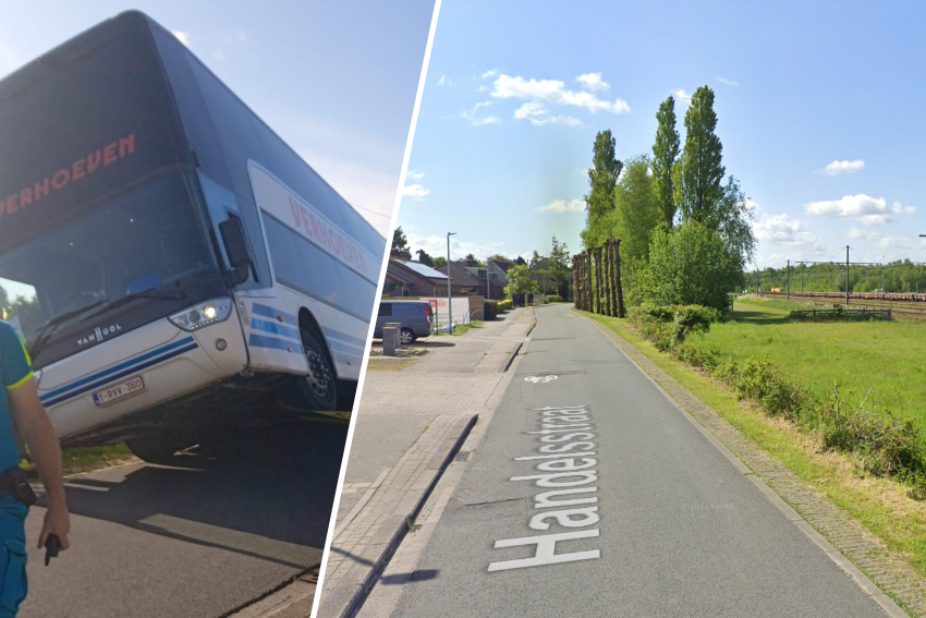 Bus met vijftig kinderen aan boord rijdt zich vast in berm in Essen | GVA
