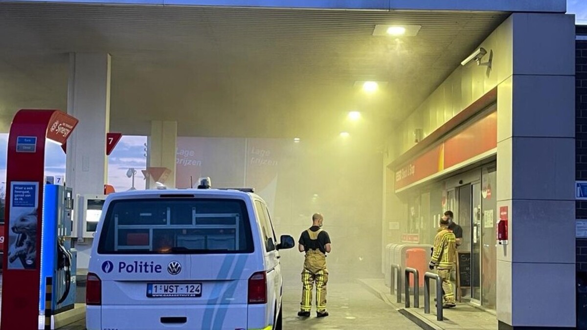 Hevige rook in tankstation in Wijnegem na vals inbraakalarm | GVA
