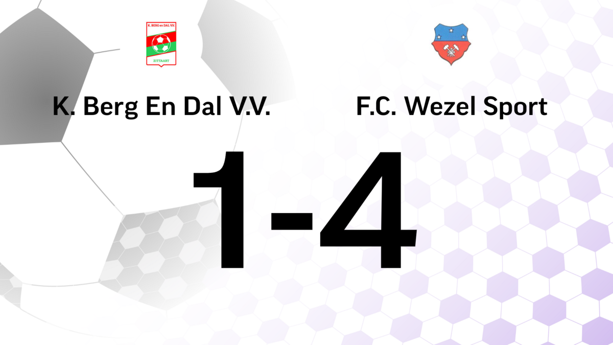 Van Ooijen scoort twee keer voor Wezel Sport in wedstrijd tegen Berg en ...