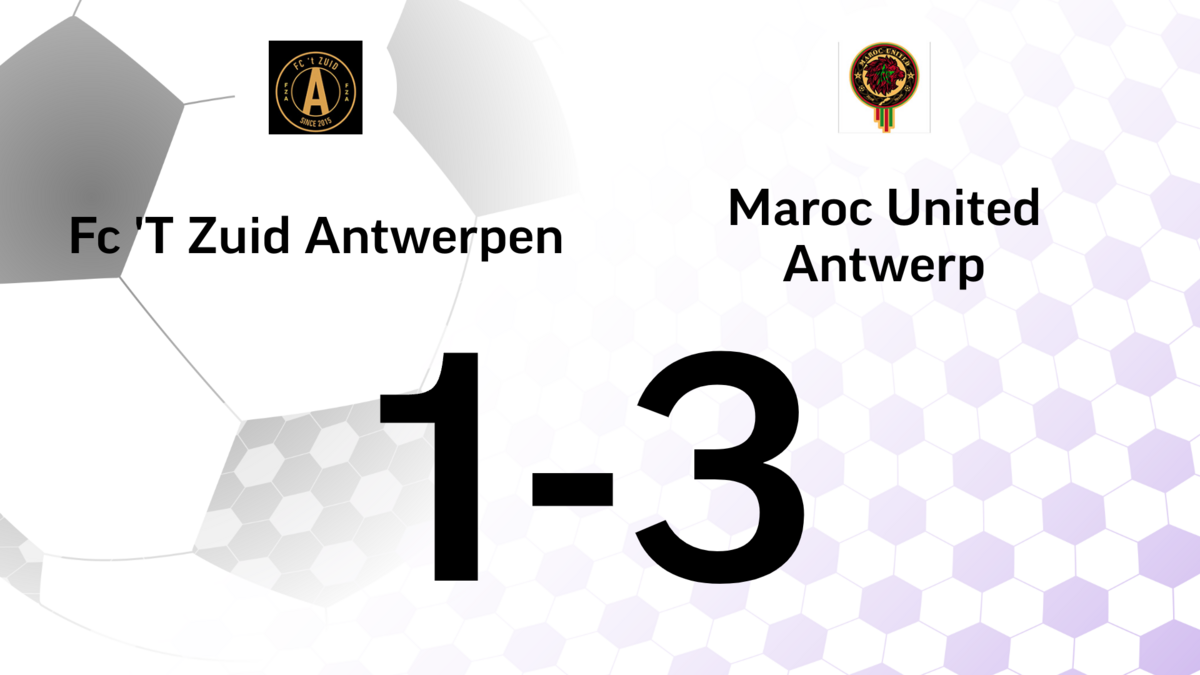 Maroc United Antwerp wint tegen FC 'T Zuid Antwerpen door treffers van ...