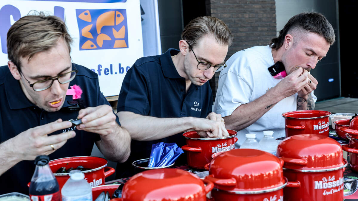 5 kilo mosselen in 5 minuten: Brechtse mosselmannen verslaan TikTok ...