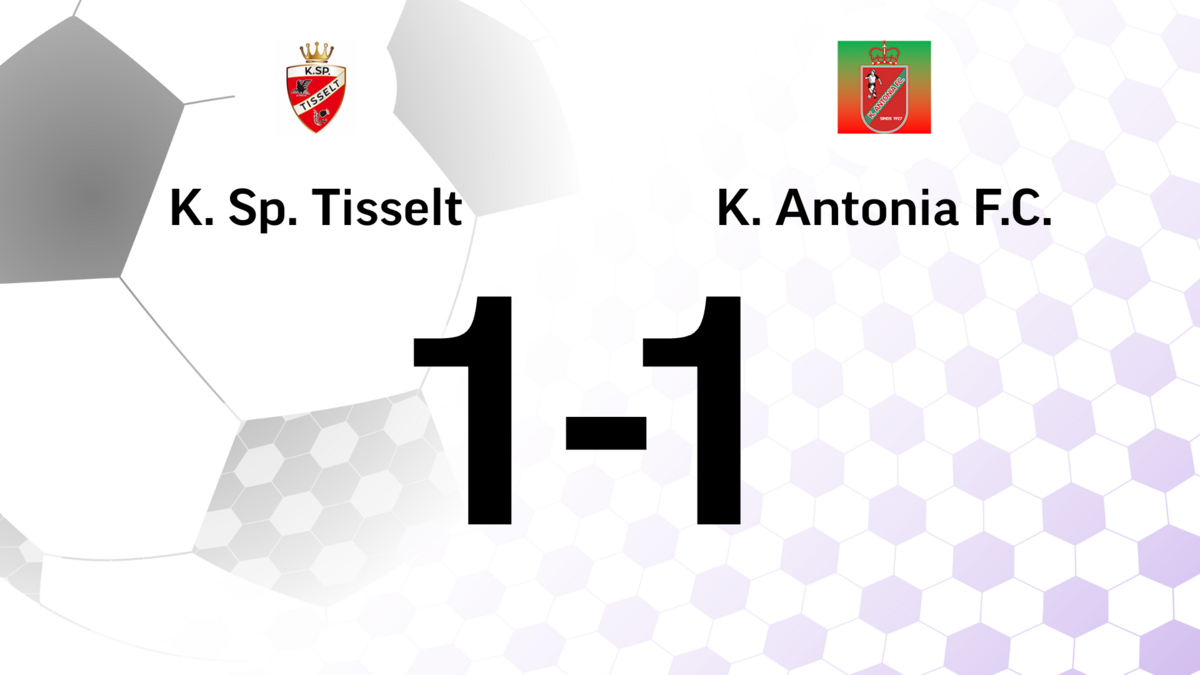 Gelijkspel voor Tisselt thuis tegen Antonia | GVA