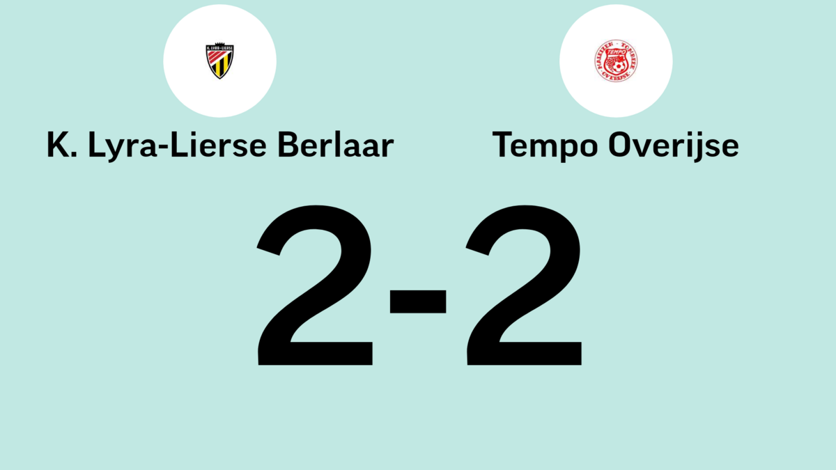 Lyra-Lierse speelt thuis gelijk tegen Tempo Overijse | GVA