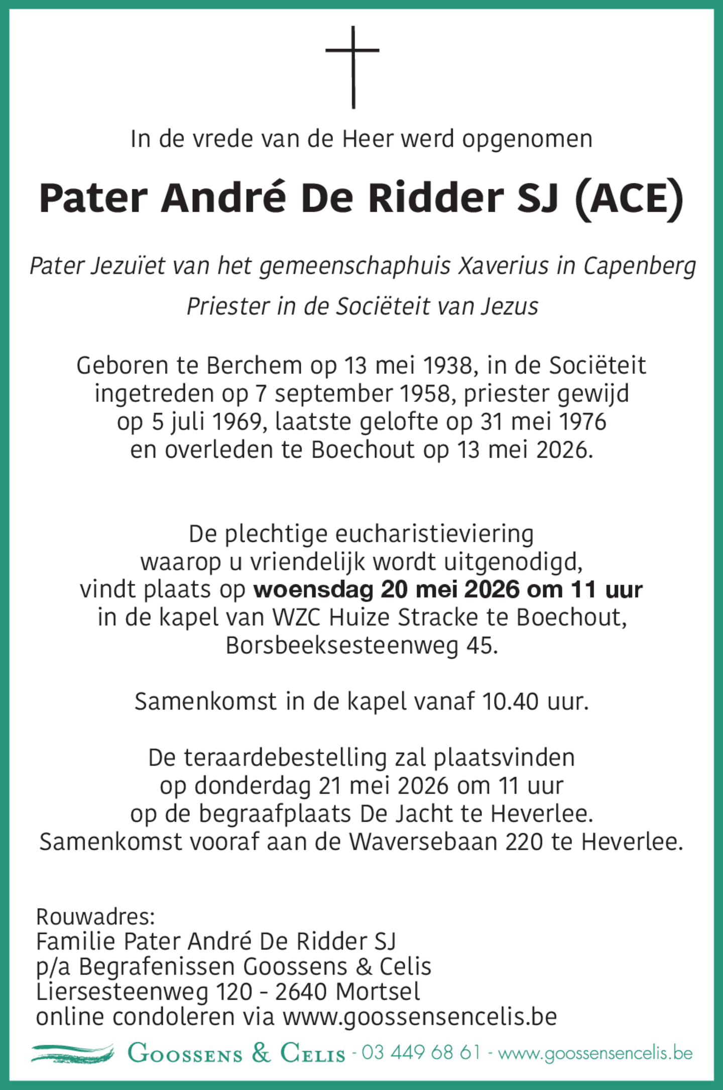 André De Ridder, 88 jaar | GVA